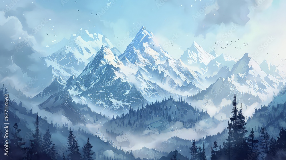 Mountains background video game style graphics mountain level design ...