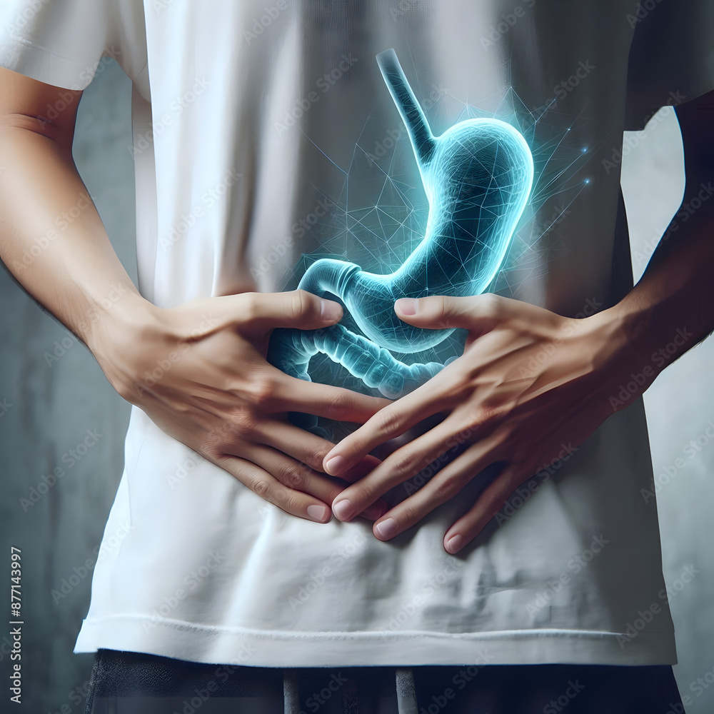 Digital Illustration of Stomach Ache | Diarrhea, Bloating Constipation ...