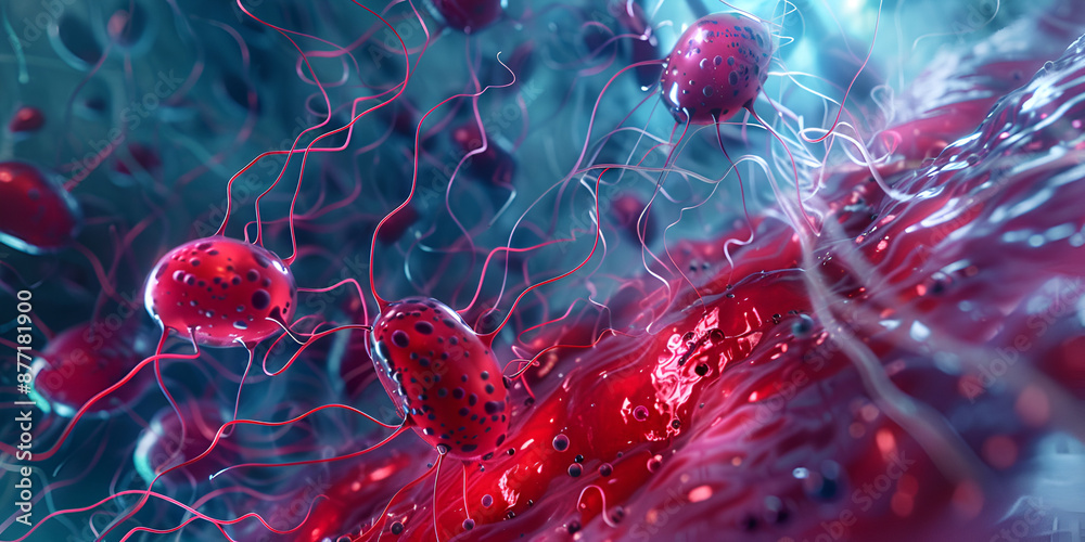 Microscopic View of Red Blood Cells and Pathogens | Detailed Look at ...