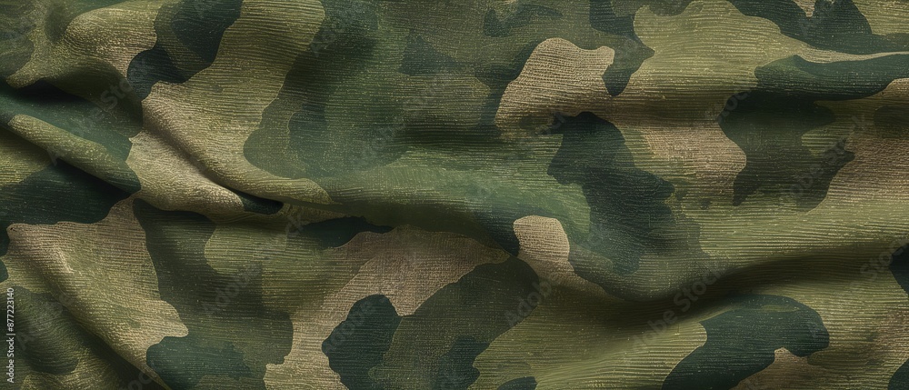 Green military camouflage pattern background with textile texture for ...