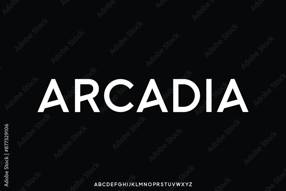 Modern decorative alphabet display font vector. Creative arcadia sans ...