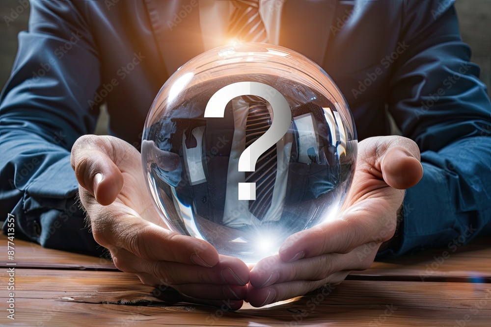 Crystal Ball with Question Mark Stock Photo | Adobe Stock