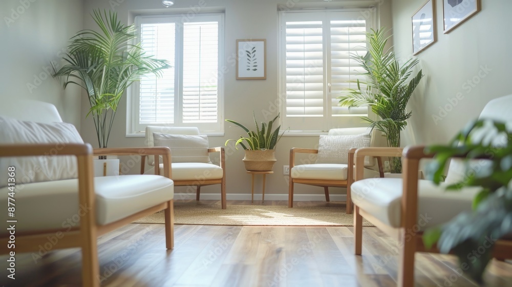 medical consultation rooms, cozy doctors office with armchairs and ...