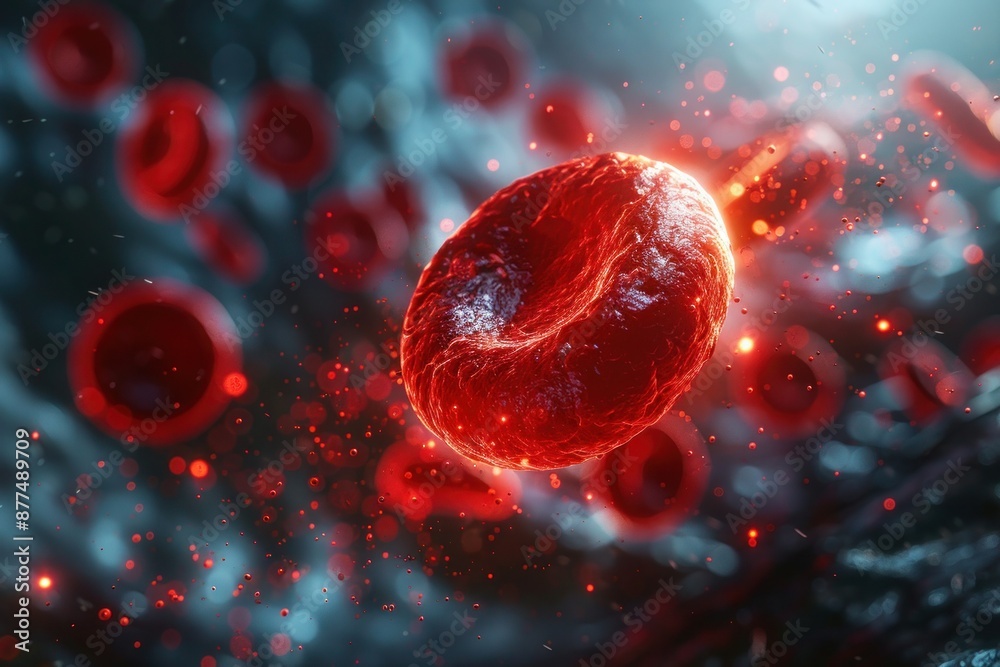 Red Blood Cells Flowing in Veins: Anatomy of Vascular System ...