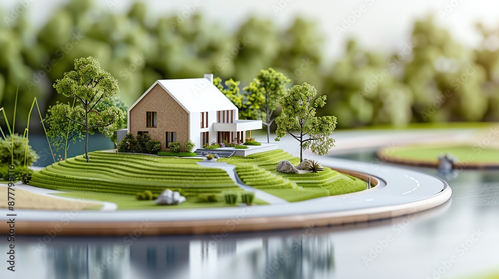 Civil engineering layout for a rural community development with ...