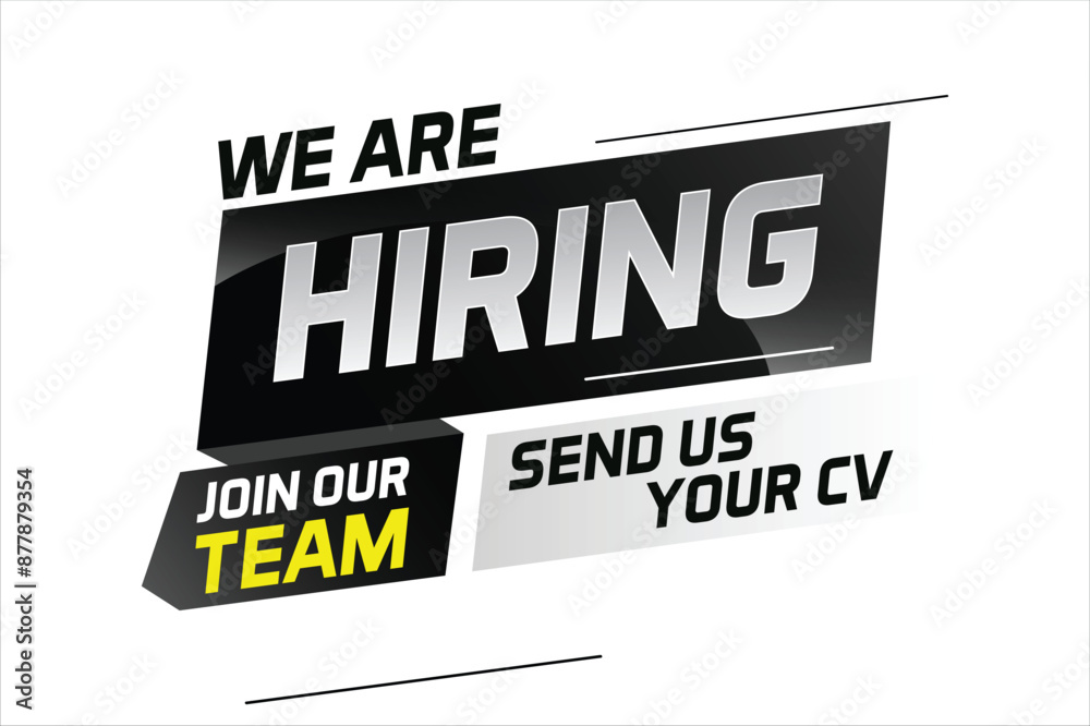 Hiring recruitment design for banner poster. We are hiring lettering ...