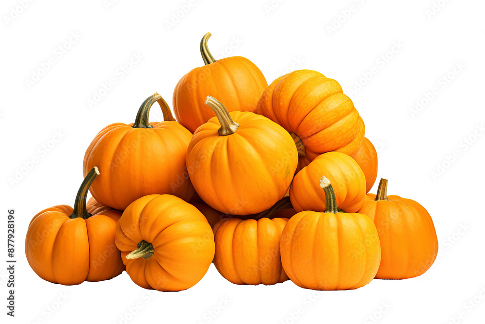 Pile of harvest pumpkins with PNG transparent background for fall and ...