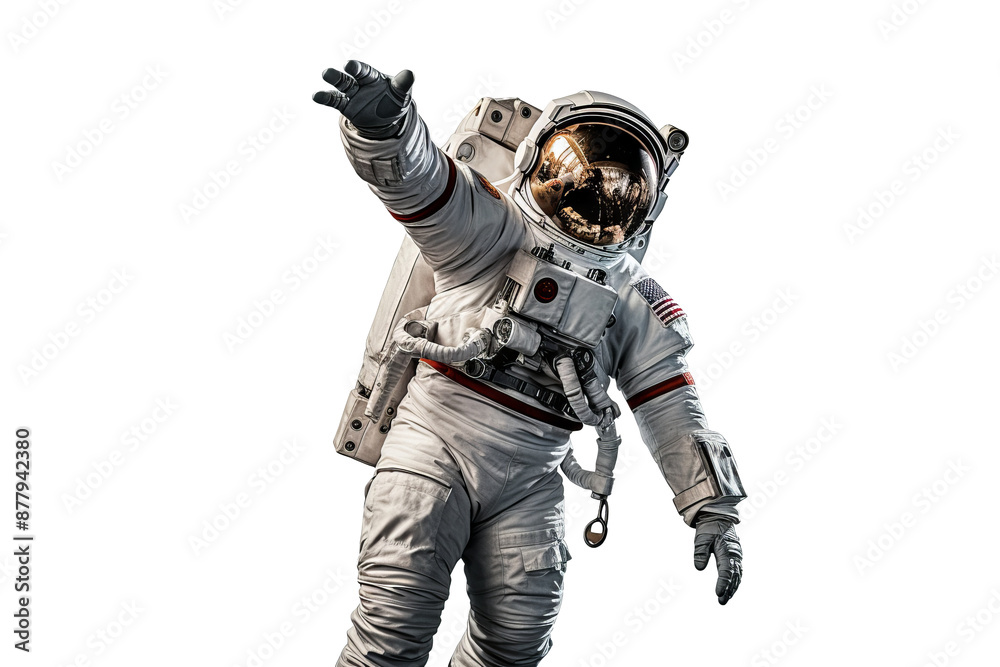 Astronaut in Space Suit on Transparent Background for Space Exploration ...