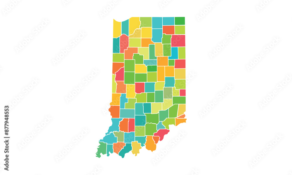 Map of the Indiana state.used for education,Travel worldwide, earth ...