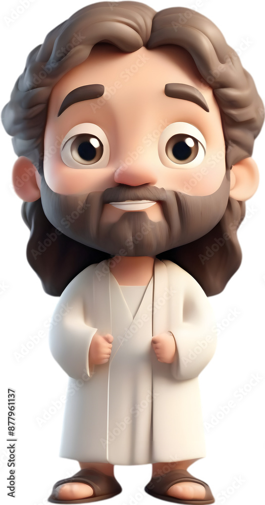 Cute cartoon Peter, one of Jesus’ apostles. Stock Illustration | Adobe ...