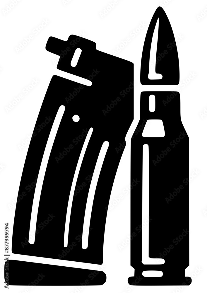 Image vectorielle Stock Bullet SVG, Projectile SVG, Gun Magazine SVG ...