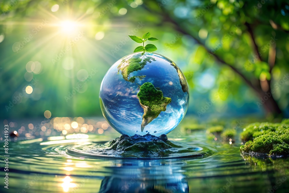 New Year 2025 green recycling and save our planet and earth environment ...