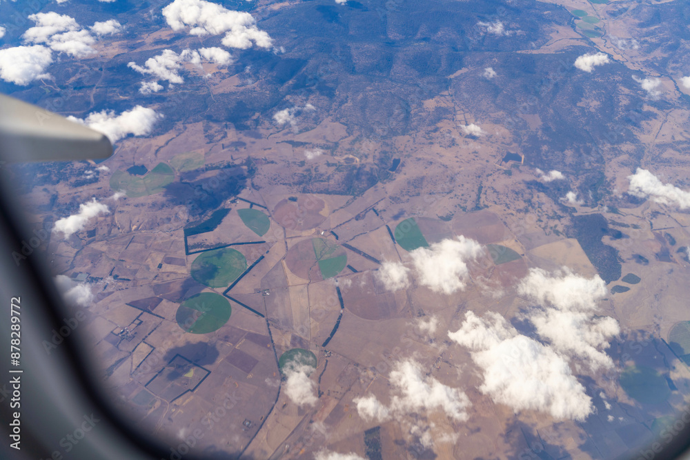 Agricultural pivot on a regenerative agriculture farm. Sustainable ...