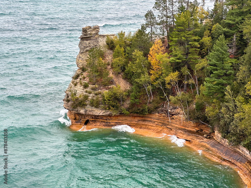 Miner's Castle, a beautiful geologic rock formation in the Pictured ...