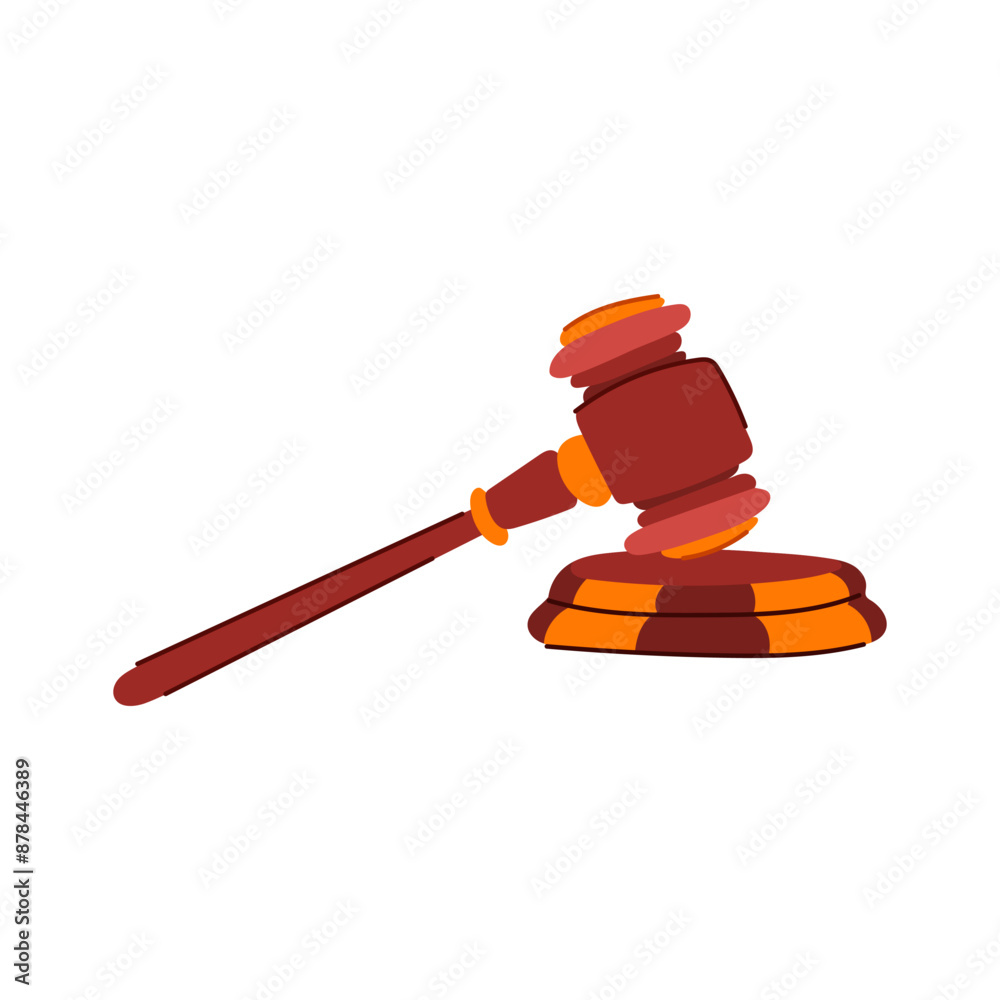court judge hammer cartoon. legal verdict, gavel justice, mallet ...