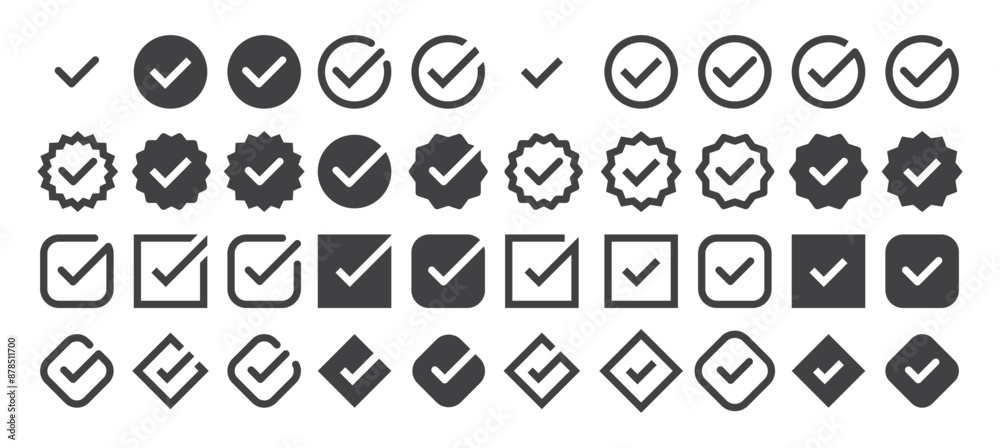 checkmark vector, checkmark icon set, approved symbol, checked checkbox ... checkmark vector, checkmark icon set, approved symbol, checked checkbox ...