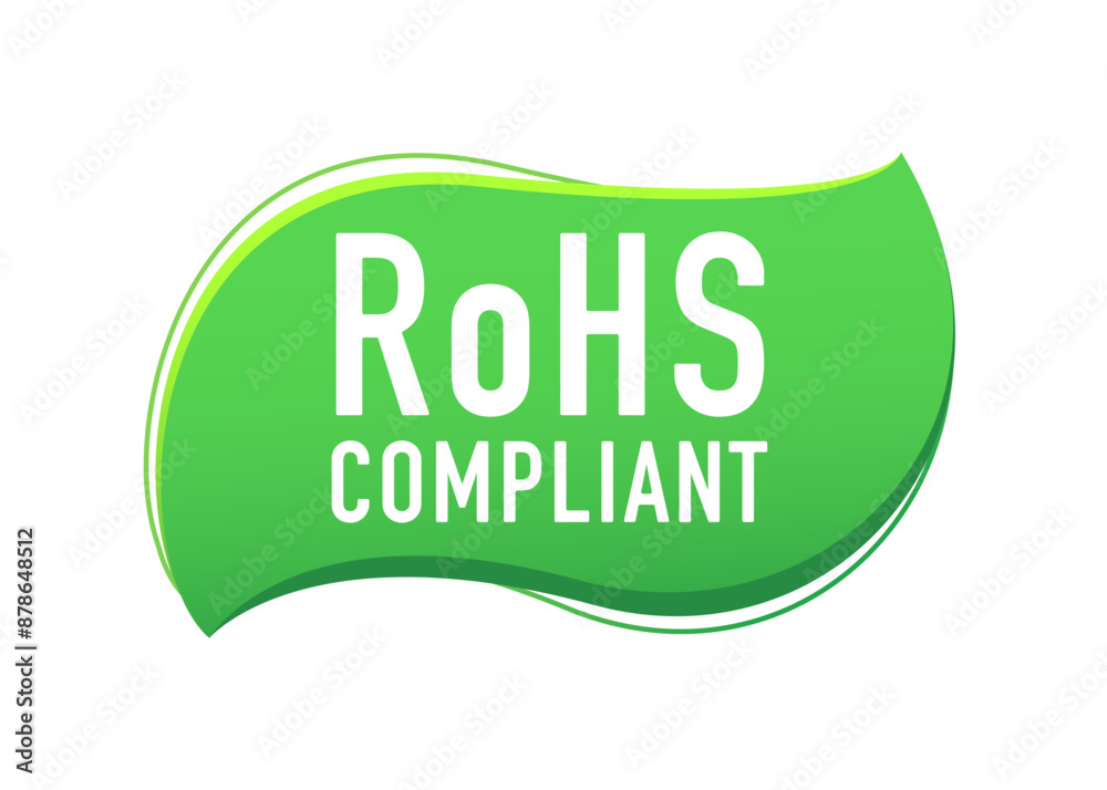 Green label with eco Friendly RoHS Compliant. Restriction of Hazardous ...