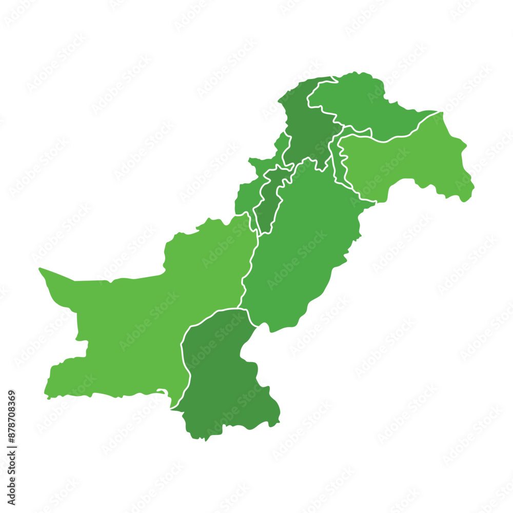 Geography Pakistani Map vector icon. Map of Pakistan. Detailed Map of ...