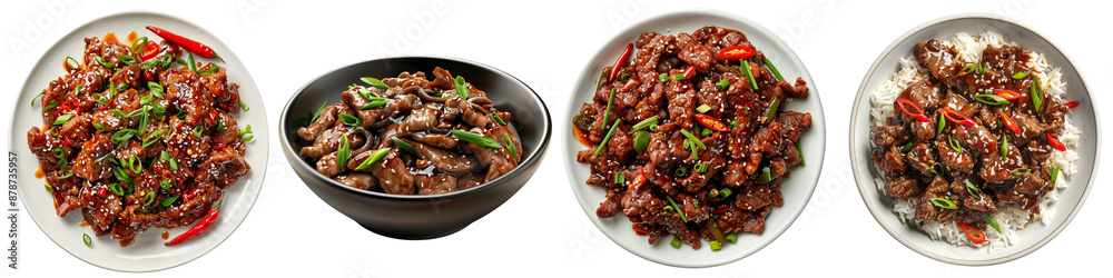 Mongolian Beef clipart collection, symbol, logos, icons isolated on ...