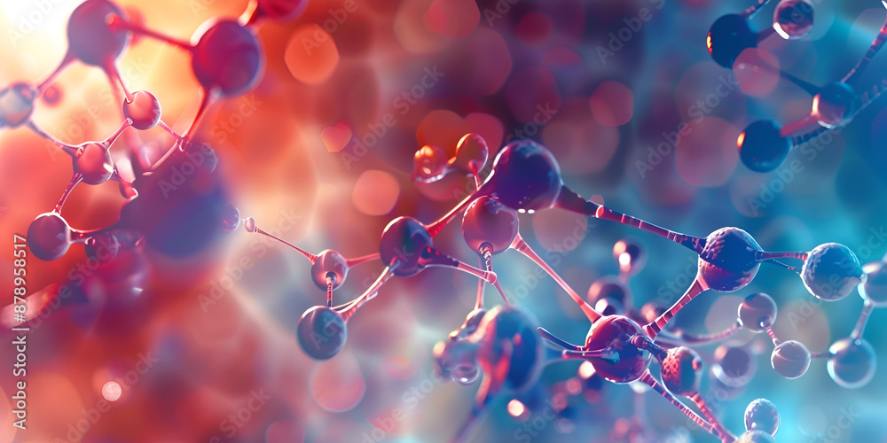 A detailed view of molecular bonds representing advanced chemical ...