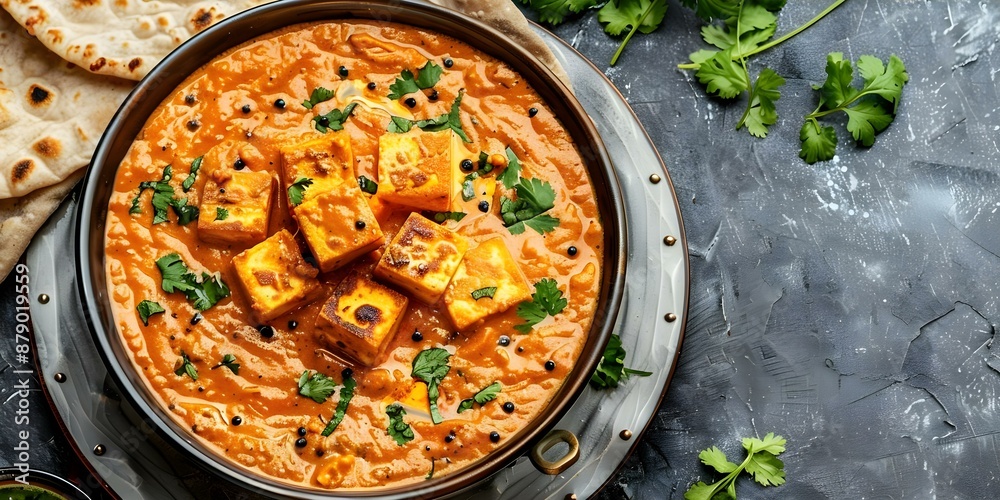 Delicious Indian comfort food Paneer Butter Masala with Laccha Paratha ...
