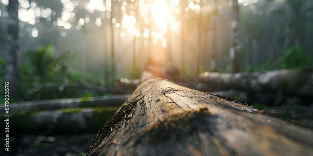 Impact of deforestation on Amazon rainforest biodiversity. Concept ...