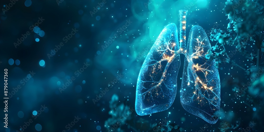 Fotografie Promoting Lung Health Awareness Through a Futuristic Banner ...