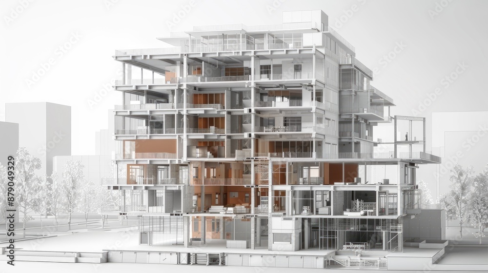 BIM model showing the complete lifecycle of a building from design to ...