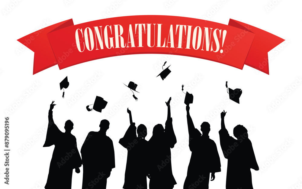 Congratulations Class of 2025 greeting sign. Congrats Graduated ...