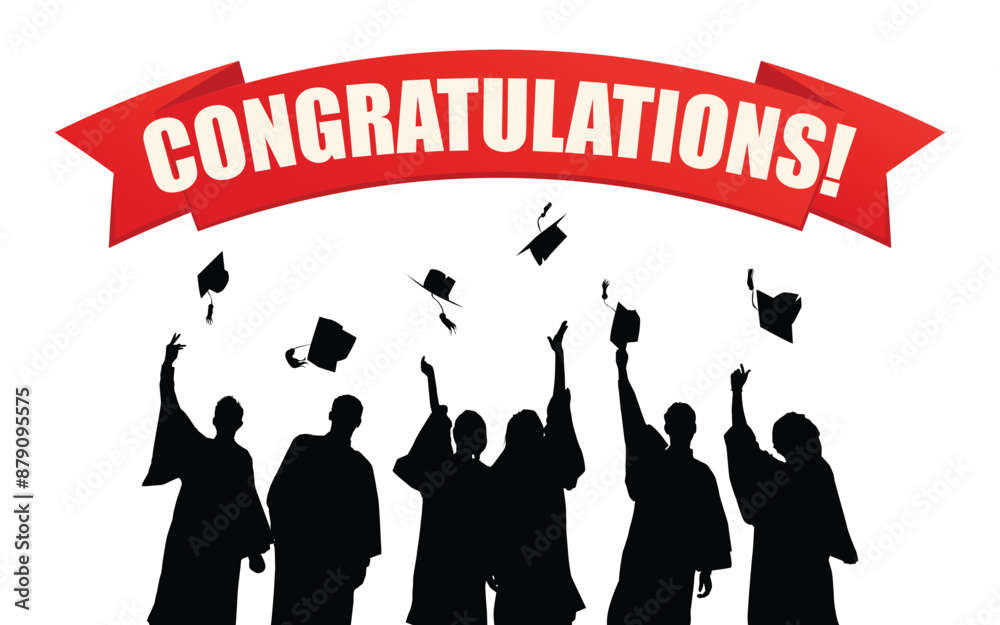 Congratulations Class of 2025 greeting sign. Congrats Graduated ...