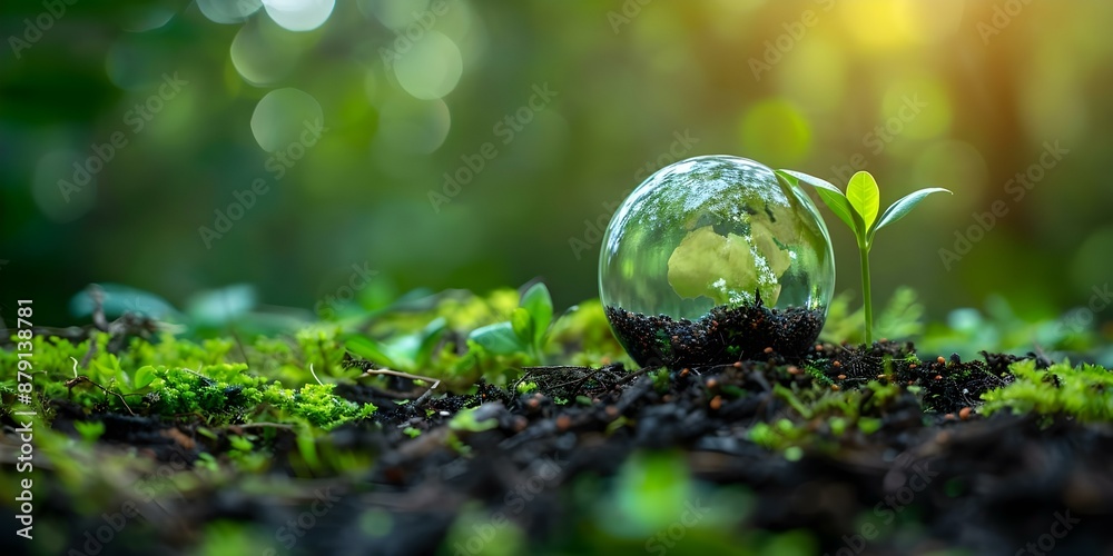 Reducing Carbon Emissions for a Sustainable Future. Concept Climate ...