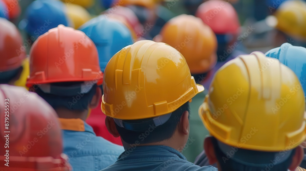 Blue-collar employees participating in a Labor Day time capsule ...