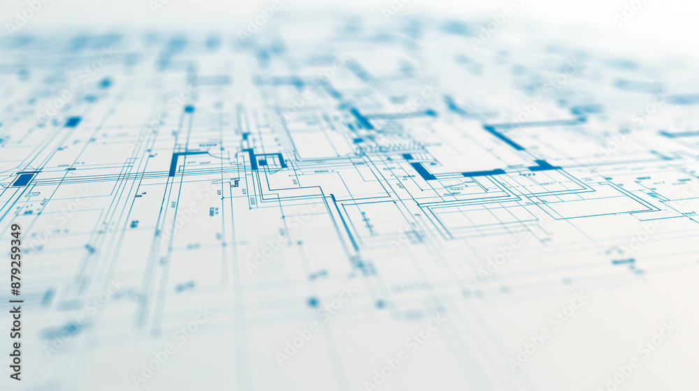 Clean architecture Floor plan background blueprint style abstract Stock ...
