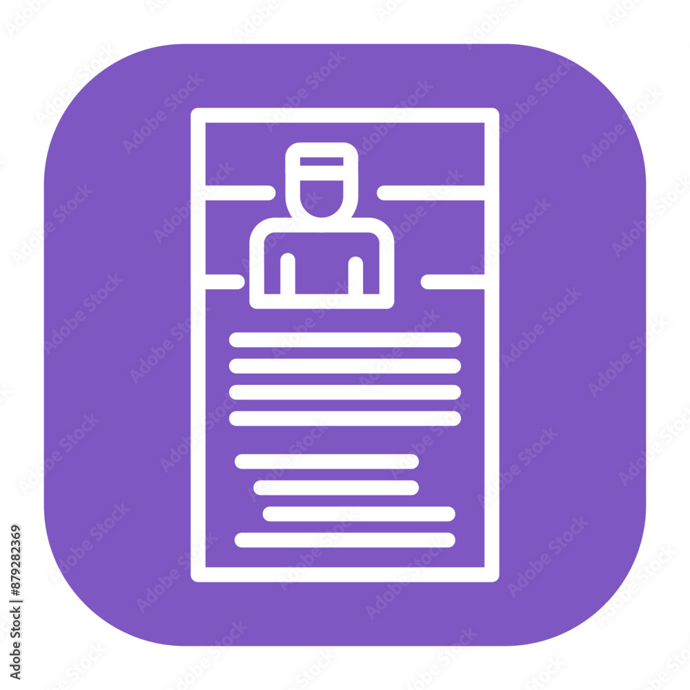 LinkedIn Profile icon vector image. Can be used for Curriculum Vitae ...