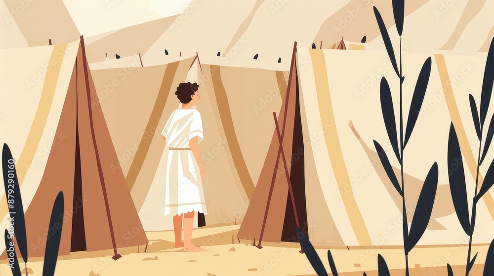 Genesis : The Birth of Esau and Jacob , Biblical Illustration of Young ...