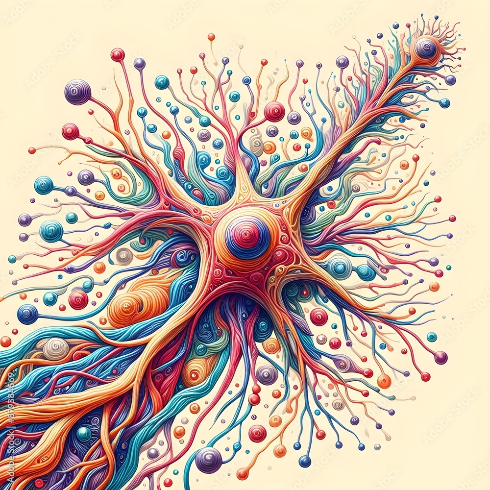 Structure of Nephron with colorful parts, Diagram of a nephron showing ...