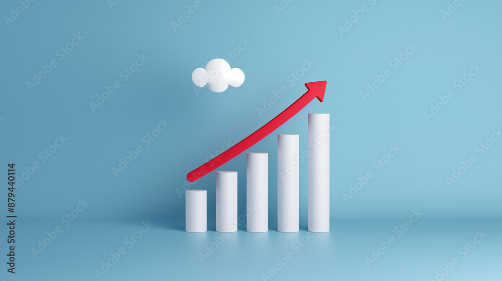 graph upward trend financial growth success business presentations ...