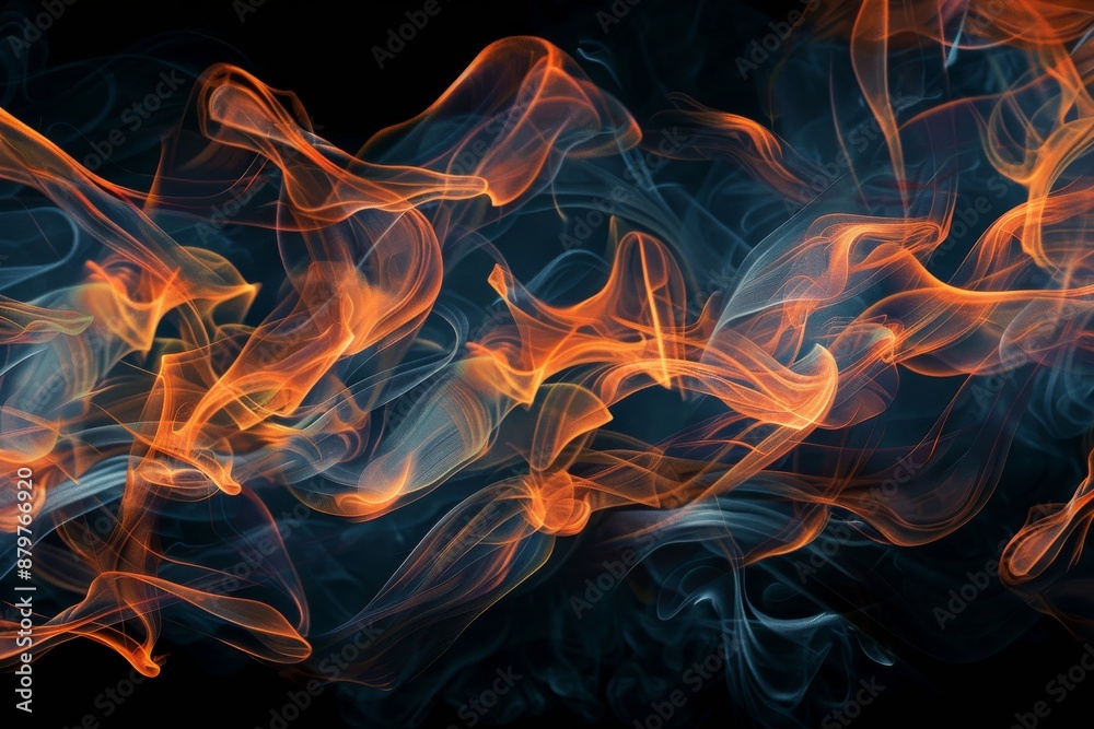 An enchanting image of synchronized fire flames against a transparent ...