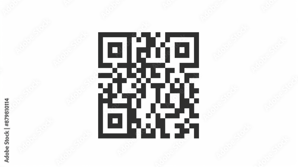 qr code on white background Stock Photo | Adobe Stock