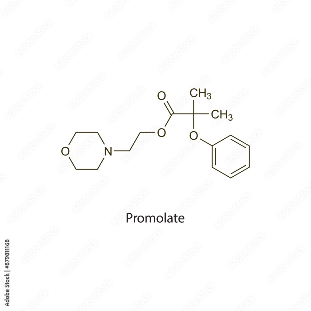 Promolate flat skeletal molecular structure Antitussive drug used in ...