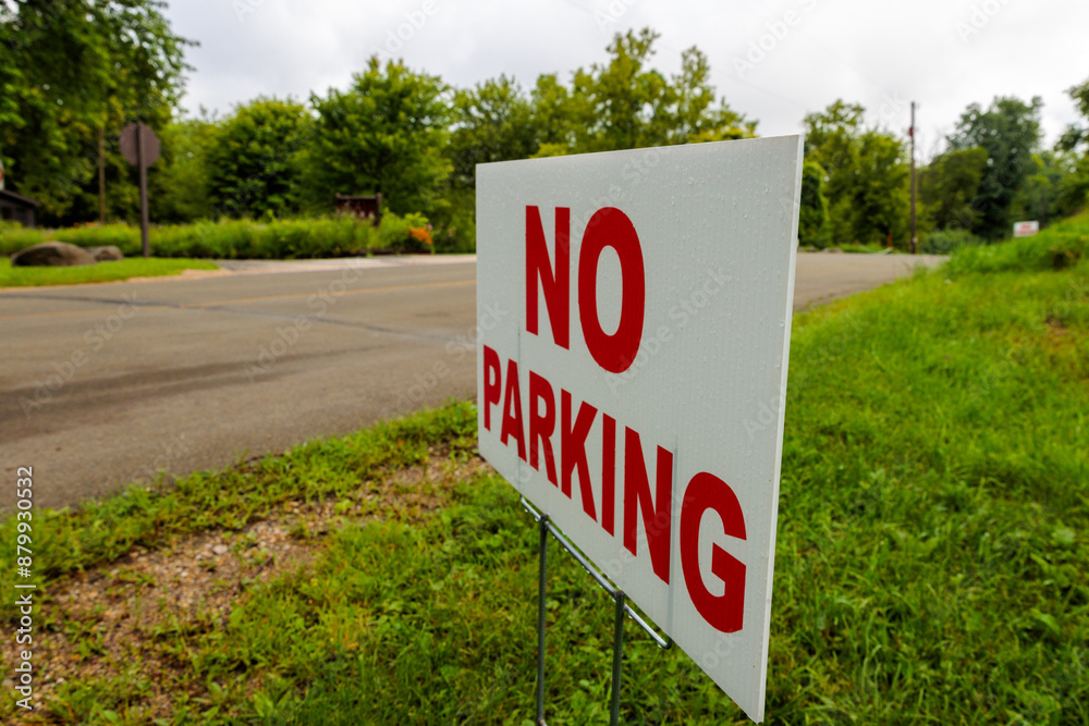 No Parking signs along the roadway to the entrance of Pike Lake Unit ...