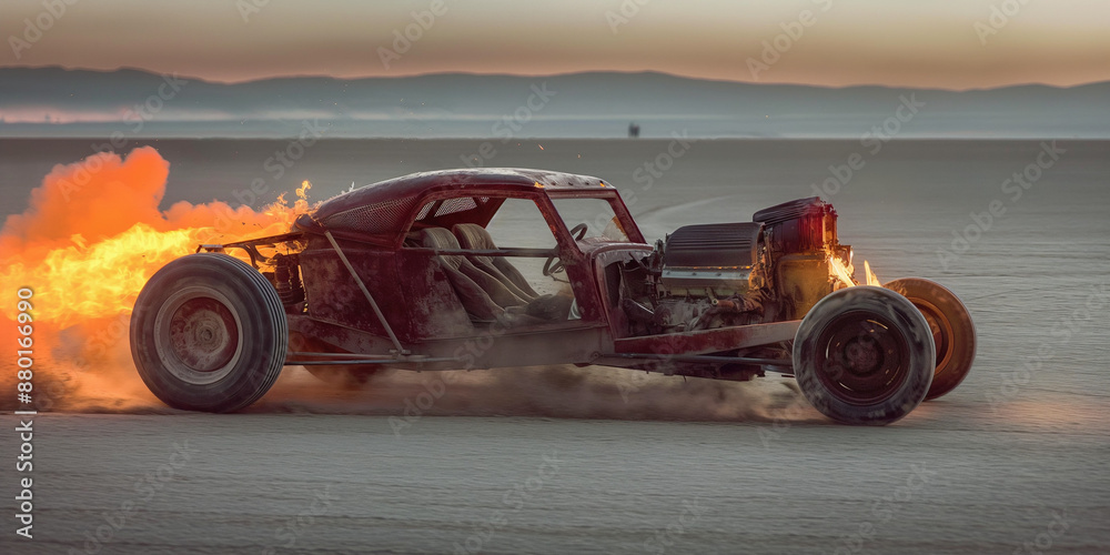 Futuristic Cyberpunk Steampunk off road vehicle, car, monster truck in ...