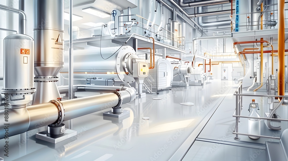 Massive Industrial-Scale Dairy Production Process with Automated ...