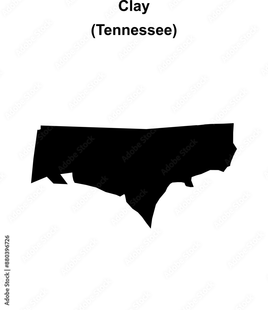 Clay County (Tennessee) blank outline map Stock Vector | Adobe Stock