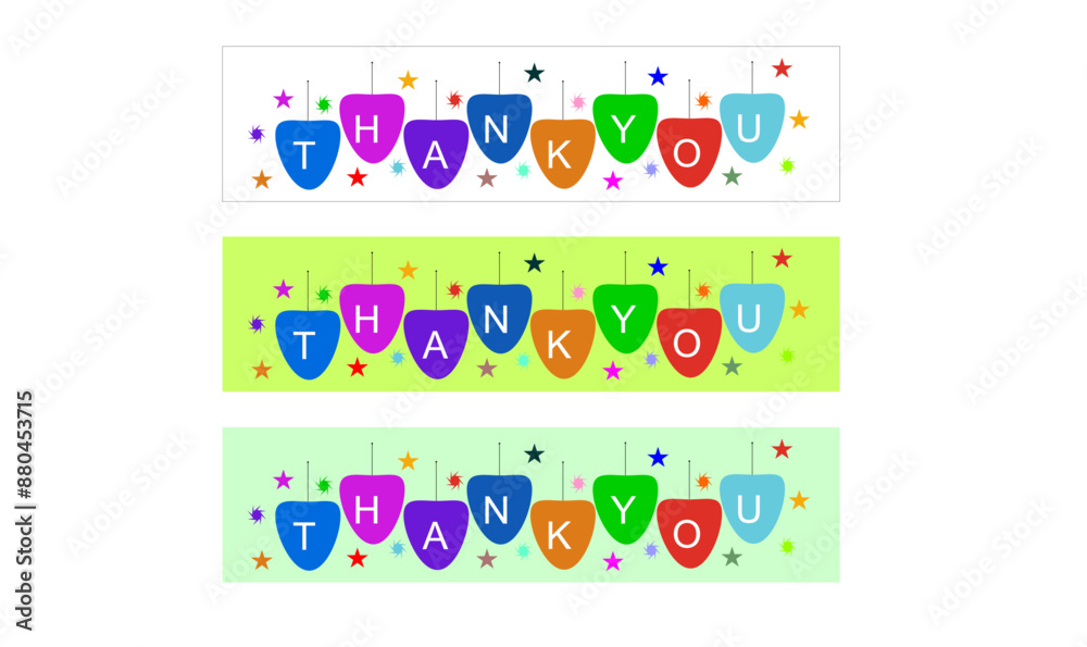 THANKYOU WITH HANGING WORDS, thank you vector illustrator, thank you ...