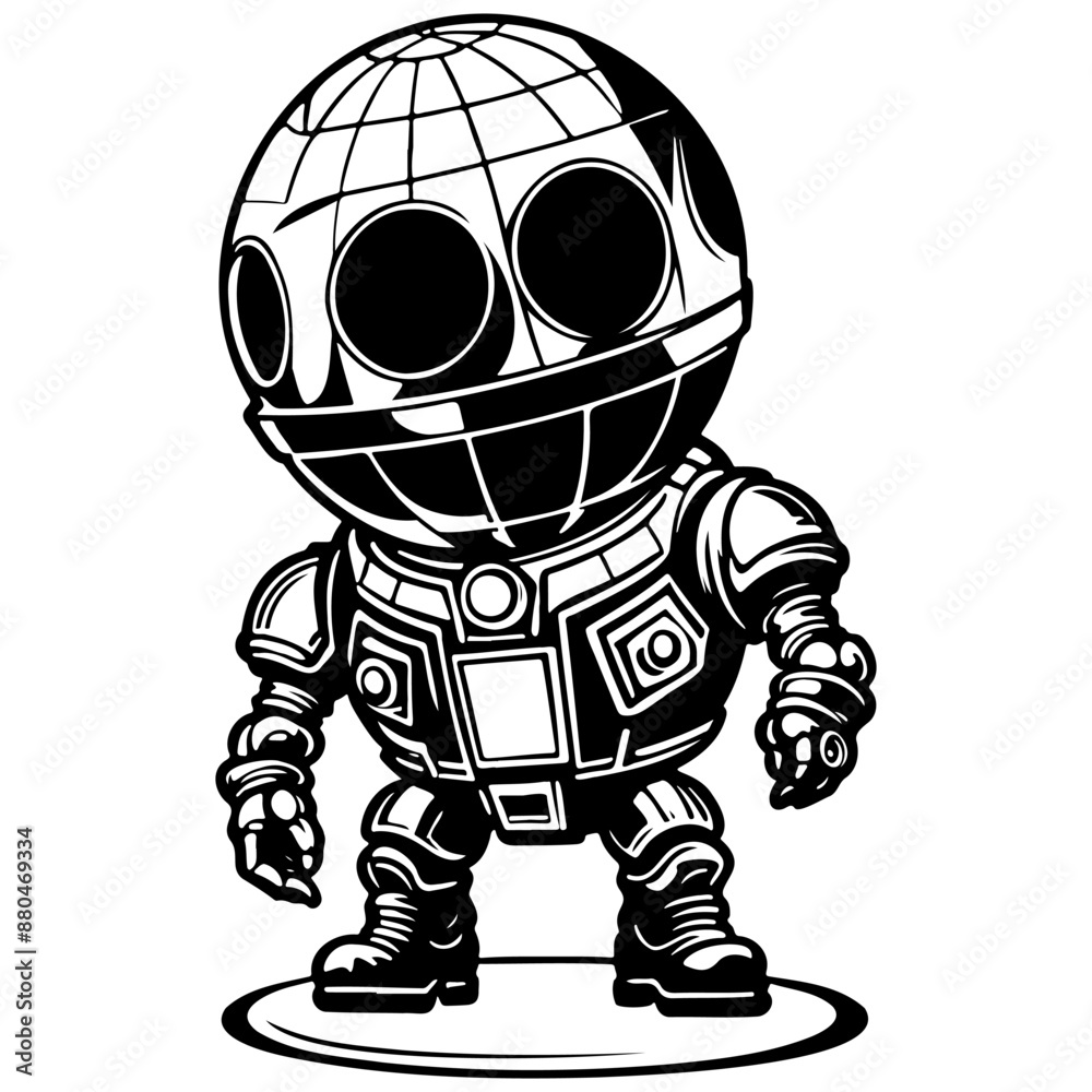 cartoon disco ball drawing, vector realistic outline line, transparent ...