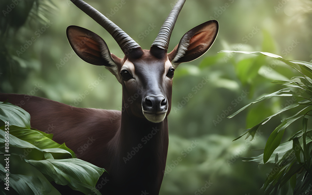 An elusive saola, often called the Asian unicorn, spotted amidst the ...