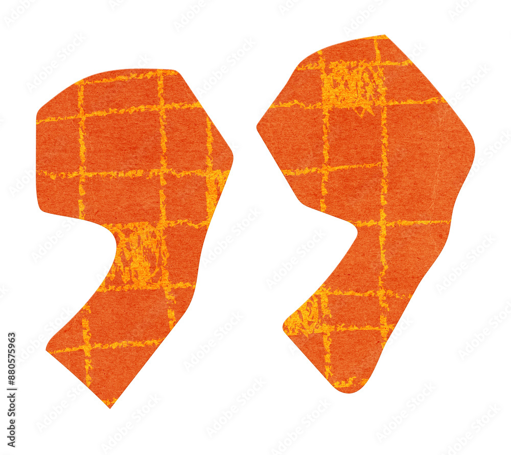 Quotation mark sign png cute paper cut symbol, transparent background ...