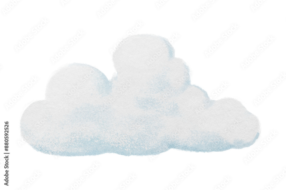 Aesthetic cloud png sticker, watercolor, transparent background Stock ...