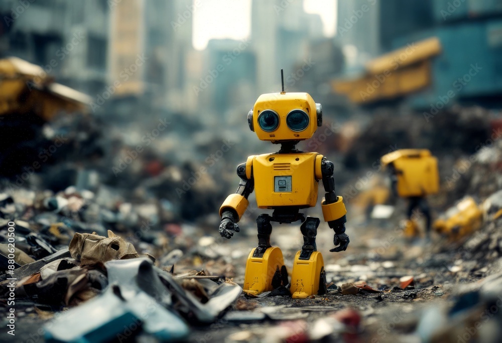 trash dump yellow small future fun photo military exploring realistic ...